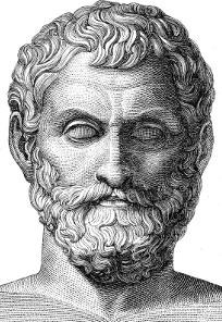 Thalès de Milet (Grèce : -624, -537) croit que la Terre est un disque ...