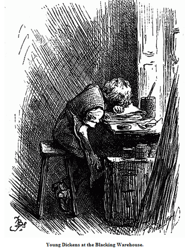 Dickens at the shoe-blacking factory