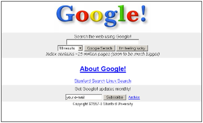 the Google search engine
