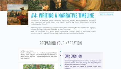 This activity timeline, #4: Writing a Narrative Timeline , is part of ...