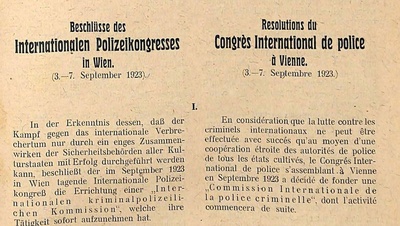 The document made by the ICPC in 1923.