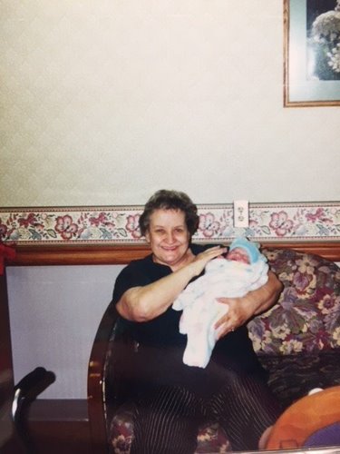 This is a photo of Helen Moe with my brother Dylan.