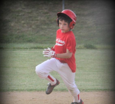 Yo tenía ocho años cuando corrí en el campo. Estaba muy cansado.