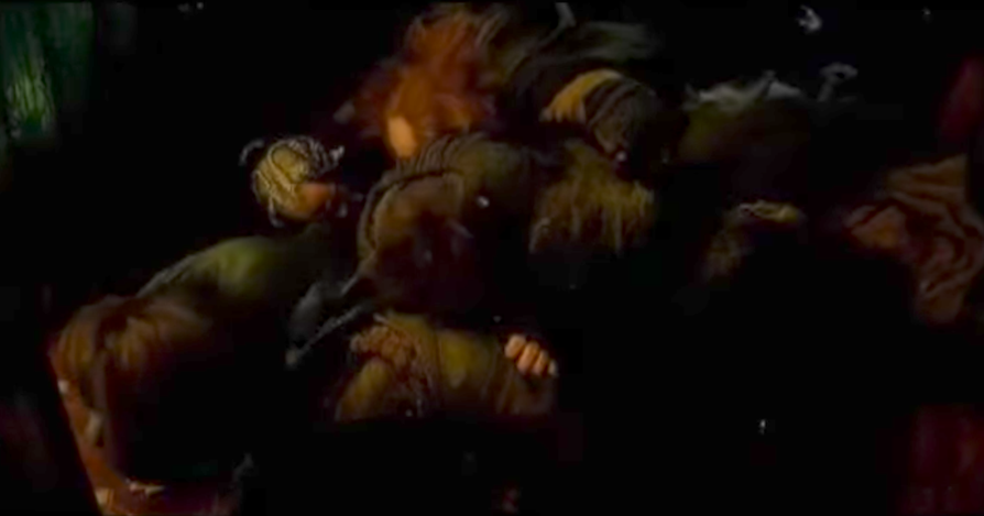 The dwarves, as they tumble on the doorstep!