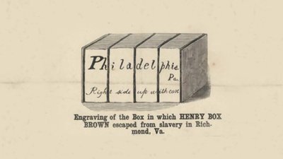 An image of the box Henry Brown would later use.