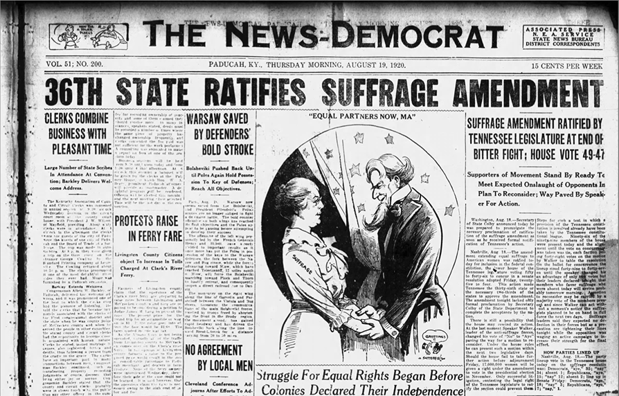 What was the “three-part strategy” to achieve women’s suffrage? Which ...