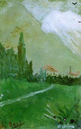 Dali painted one of his earliest known works, Landscape, which is now ...