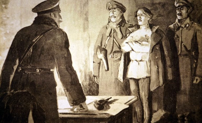 This picture shows the defense of the Cheka to suppor the new Soviet ...