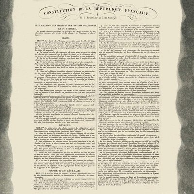 Constitution of 1795 is written