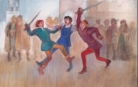 The two households fought and reignited the feud between the family.