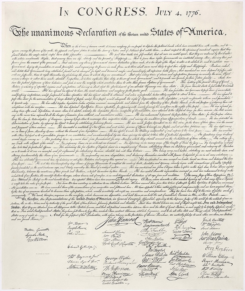 The Declaration of independence, 1776
