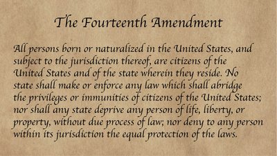 The 14th Amendment was passed by the Senate on June 8, 1866, and was ...