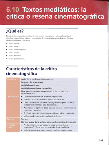 La crítica o reseña cinematográfica