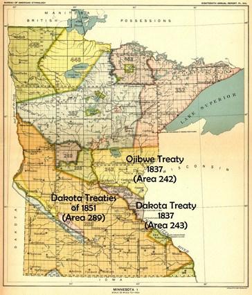 How native territory was splited by american settlers.