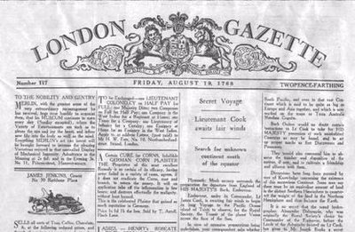 Newspaper - The London Gazette ( 1740 )