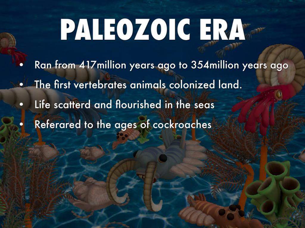 Paleozoic era was in the Phanerozoic eon