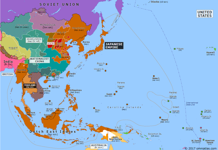 Asia and the Pacific, April 1944