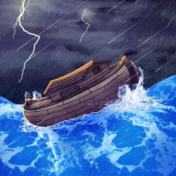 God flooded the earth with rain for 40 days, but Noah was safe on his ...