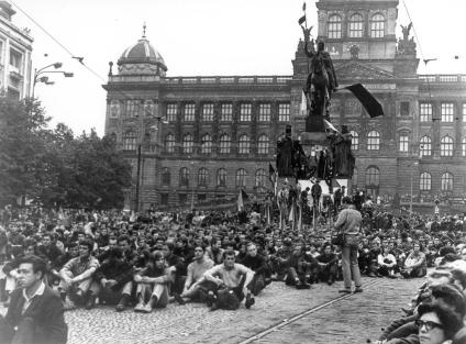 Wenceslas Square sit-ins