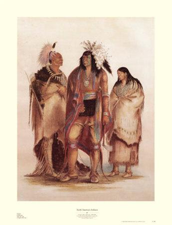 This is an image of men and women of the Creek tribe in their normal ...