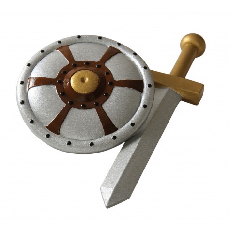 Athena gave him a bronze shield and Hermes gave him a unbreakable sword ...