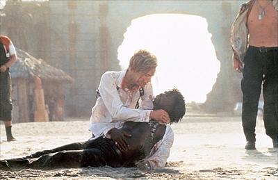 Romeo holding a dying Mercutio