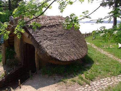 Many peasants lived in thatch-roofed pit houses whose earthen floors ...