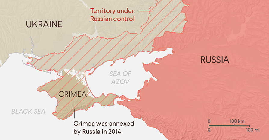 Russia remains in control of Crimea, but the control is NOT recognized ...