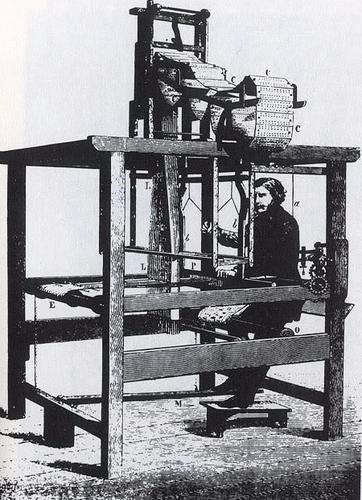 First automated loom:1800s