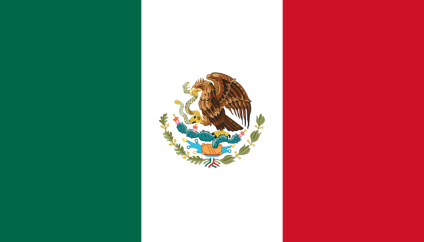 Flag of Mexico. By Alex Covarrubias in 2006 (Wikimedia)