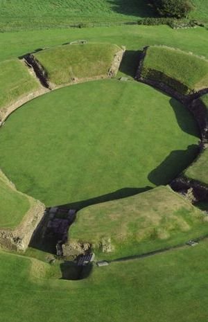 This is the site of Caerleon, where the ancient remains of a fortress ...