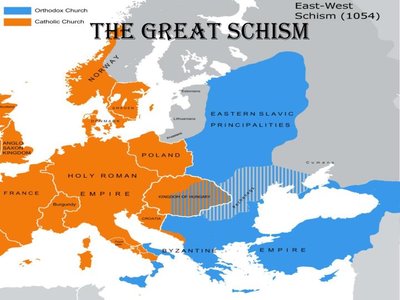 The Great Schism occurred in 1054. Was the split between the eastern ...