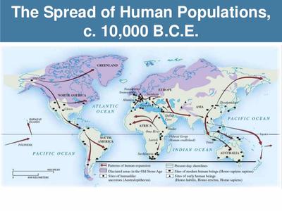 Map 1.1 The Spread of Human Populations c. 10,000 B.C.E. As the map ...