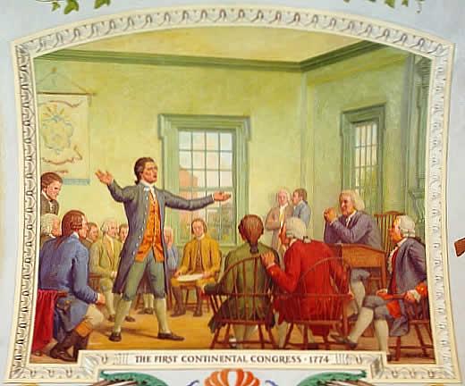Here is a photo of the 1st continental congress