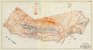 Shows the initially proposed State Water Project route and including ...