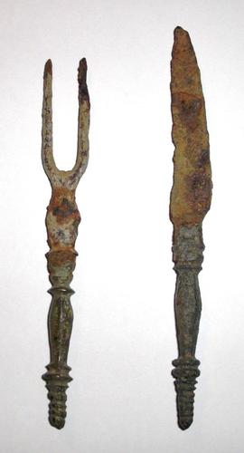 Ancient Roman Fork and Knife
