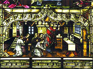 This painting shows us the first mass.