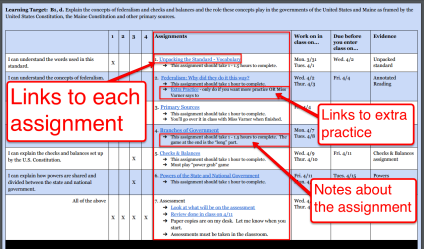 4. The third section is an assignment list . Because of this list ...