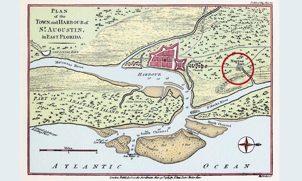 Early map of Colonial St. Augustine
