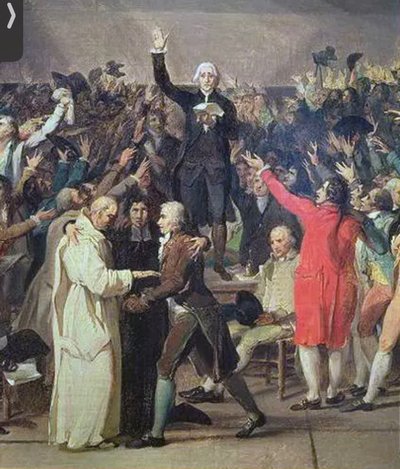 A meeting placed by Louis XVI by a Tennis court and they would create a ...