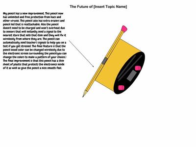 A finished version of the pencil of the future.