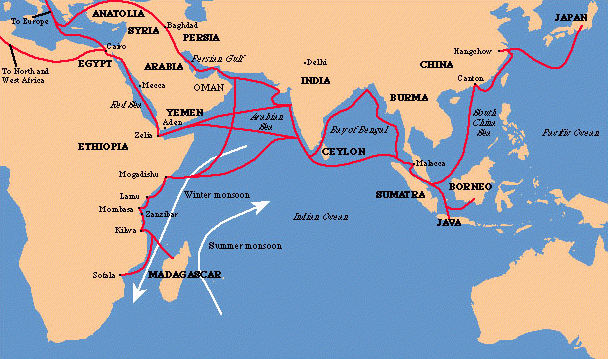Trade among the Swahili city states.