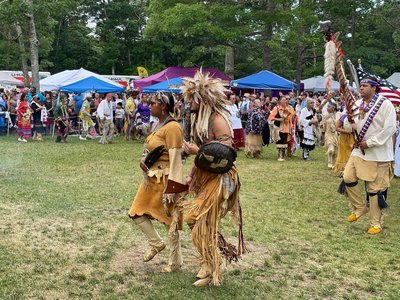 The Mashpee Wampanoag Tribe celebrates the traditional Powwow gathering.