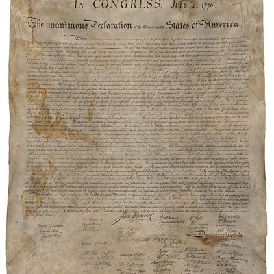 Copy of Declaration of Independence from WWII, Digital image, May 16th ...