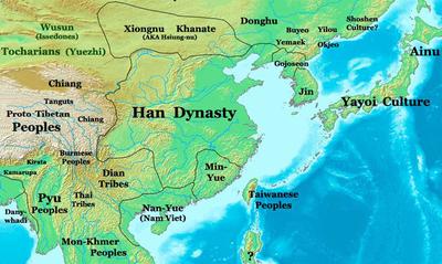 Picture of a Map of the Han Dynasty