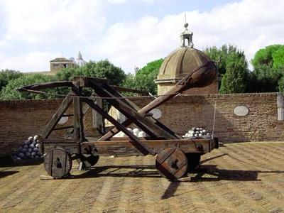 An ancient catapult