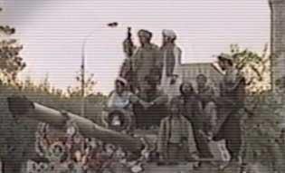 An image of the Taliban taking over Afghanistan in 1996