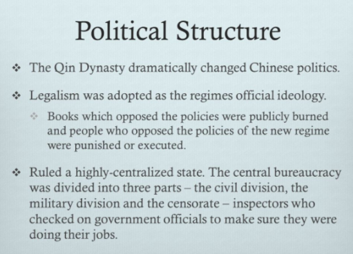 Part of Qin Dynasty, The Rise of Legalism