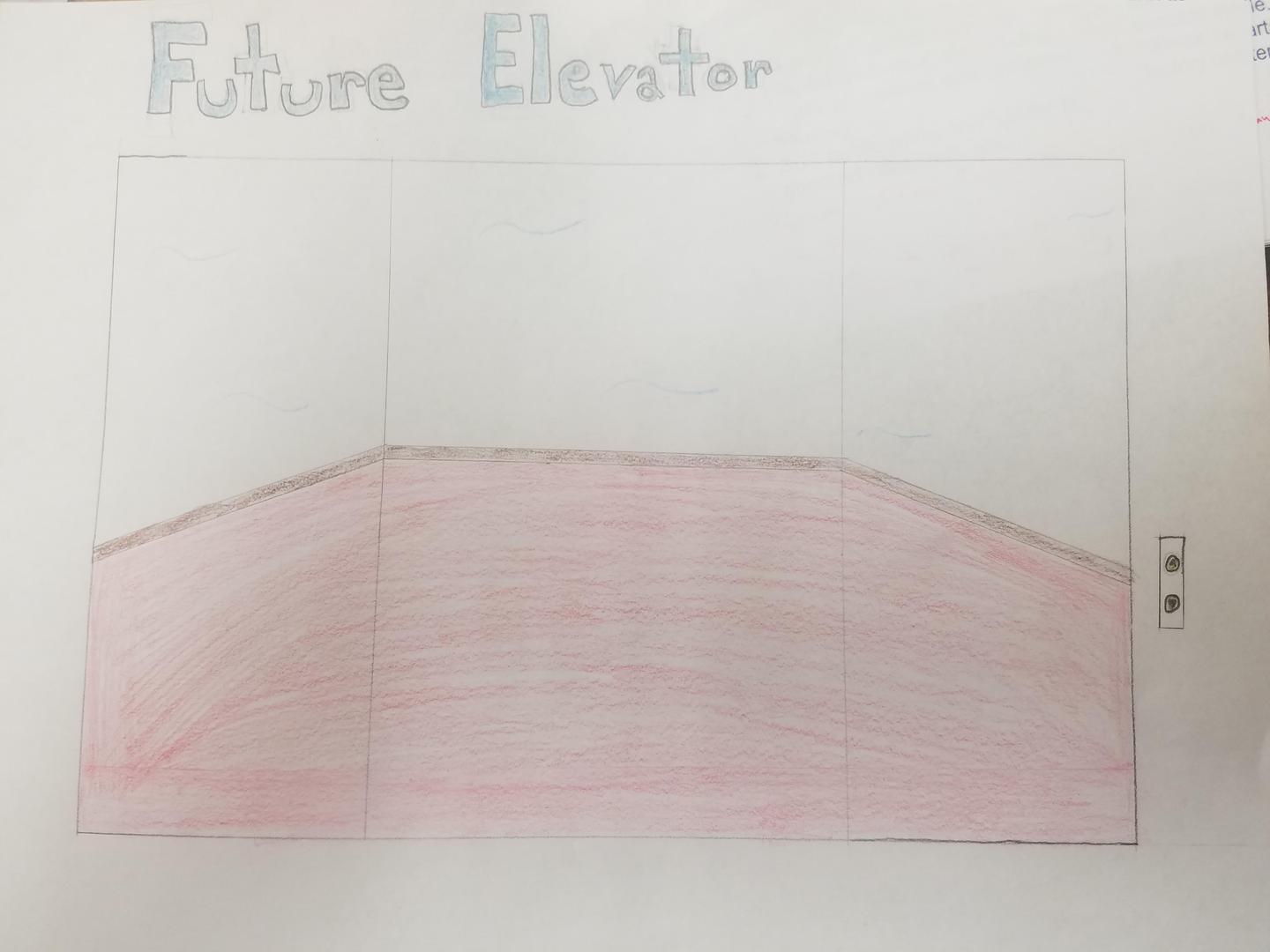 This is what the elevator looks like when you are outside looking in.