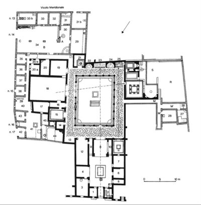 This is an image of the layout of the Menander House. House of Menander ...